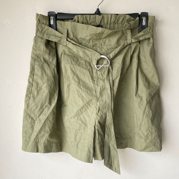Zara | Shorts | Zara Women Shorts Green Tie Front Detail | Poshmark